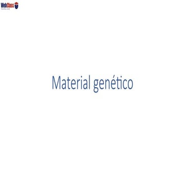 ppt para biologia, material genetico adn | PPT