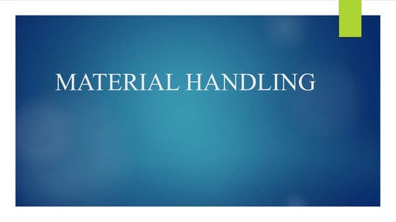 material handling system | PPT
