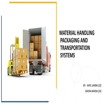 Material handling and transportation | PPTX