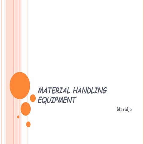 Material handling equipment | PPT
