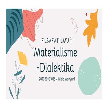 Materialisme dialektika | PPTX