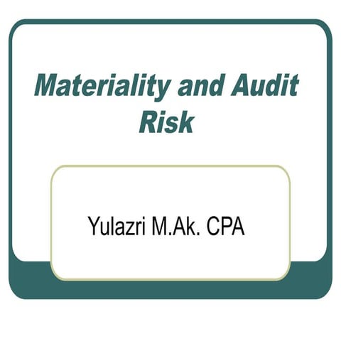 Materiality_and_Audit_Risk_8.ppt misstatement | PPT