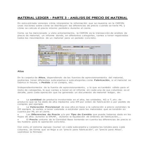 Material ledger SAP | DOCX