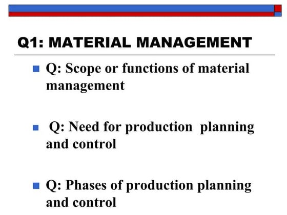 Presentation on Production Planning and Control | PPT