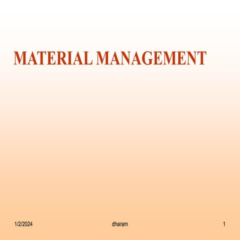 Material Management | PPT