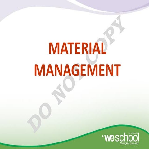 Material control | PPTX