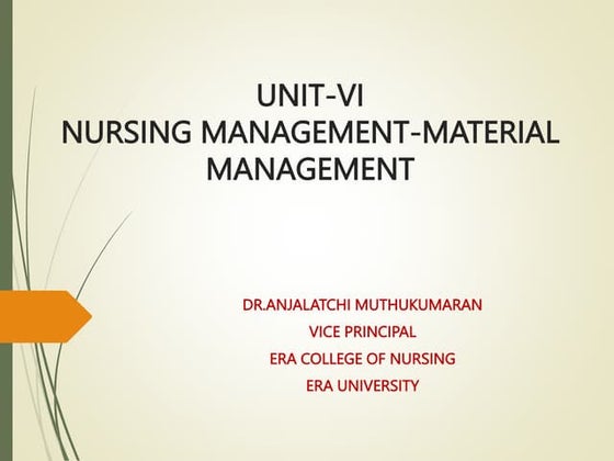 Inventory management for nurses | PPTX | Logistics | Business