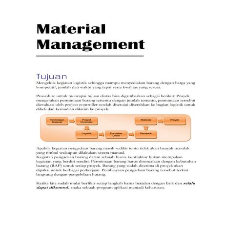 Material manajemen | PDF