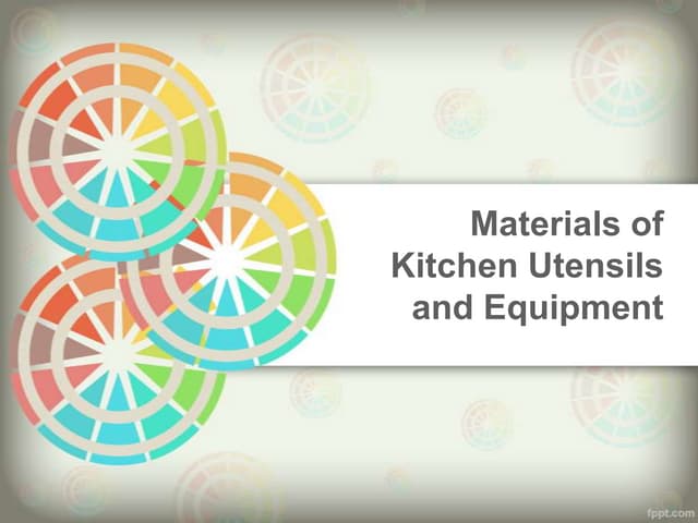 Store and stack kitchen tools and equipment | PPTX