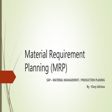 Material requirement planning (mrp) | PPTX