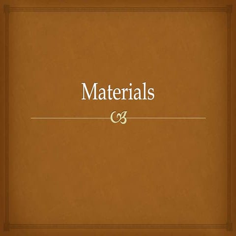 Materials | PPTX