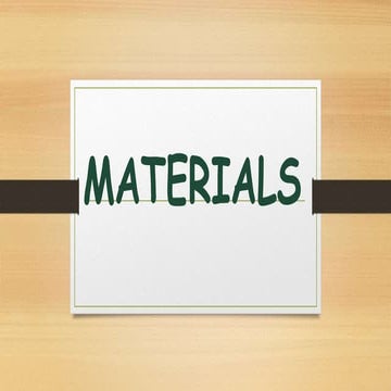 Materials | PPT