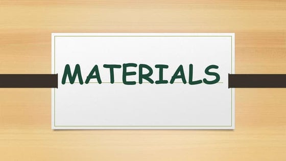 Materials. 1st grade | PPT
