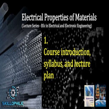 Electrical Properties of Materials - Course Contents | PPTX | Physics ...