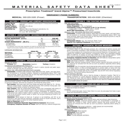 Material safety data sheet | PDF