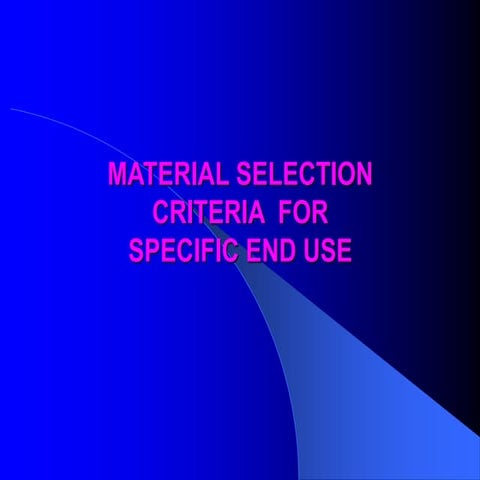 PLASICS RESIN MATERIAL SELECTION CRITERIA.ppt