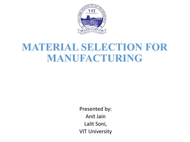 Material Selection | PPTX