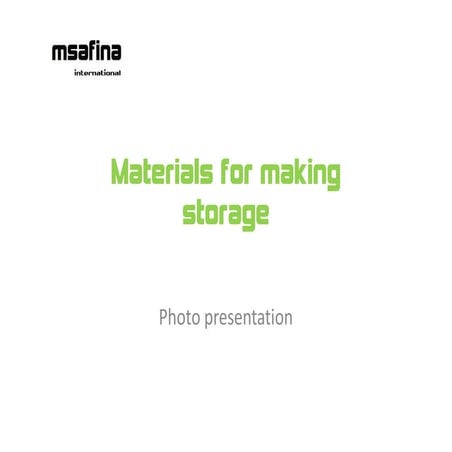 Materials for making storage | PDF