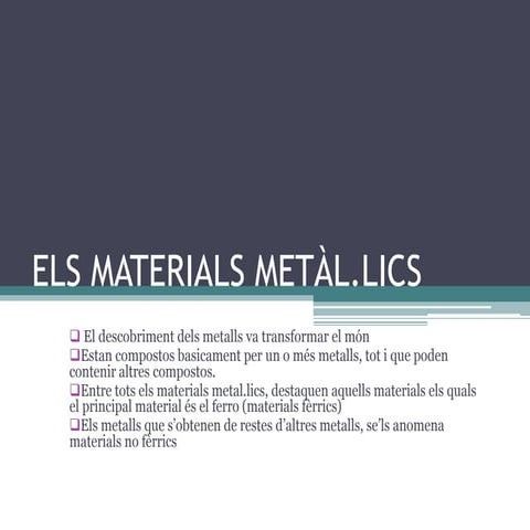 Materials metàl.lics