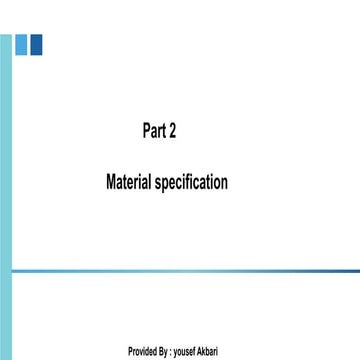 Material Specification Presentation document | PDF
