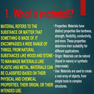 Classification of materials | PPT