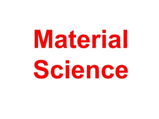 Materials and their properties presentation | PPTX