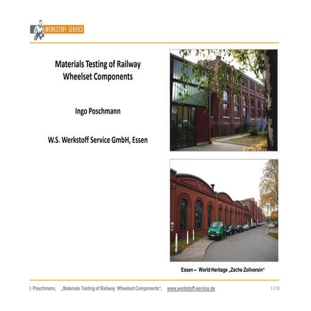 Materials testing of railway wheelset components | PDF