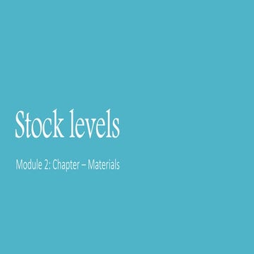 Material(stock levels) 1 | PPTX