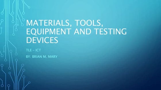 Network materials, tools and testing devices.pptx