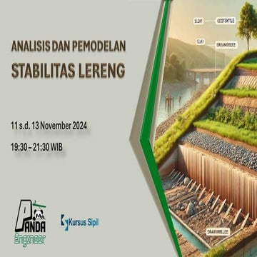 Materi Analisa Kestabilan Lereng Metode Kesetimbangan Batas (LEM) & Metode Element Hingga (FEM).pdf
