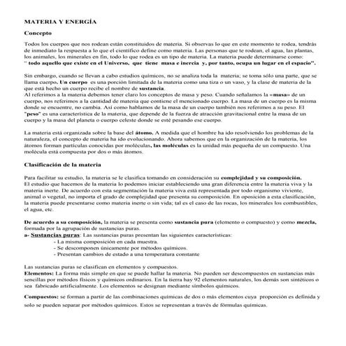 MATERIA Y ENERGÍA | PPTX