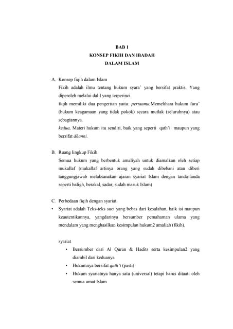Materi Konsep Fiqh dan Ibadah dalam Islam | PPTX
