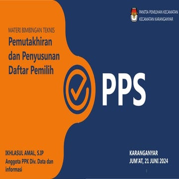 MATERI BIMBINGAN TEKNIS PPS TINGKAT DESA.pptx