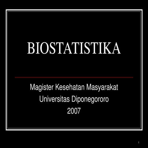 Materi biostatistika | PDF