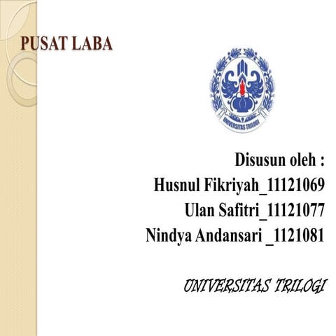 Manfaat pusat laba | PPTX