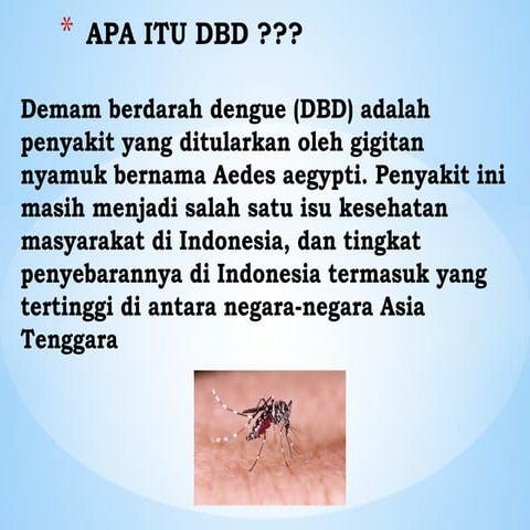 Power Point Demam Berdarah Dengue (DBD) | PPTX