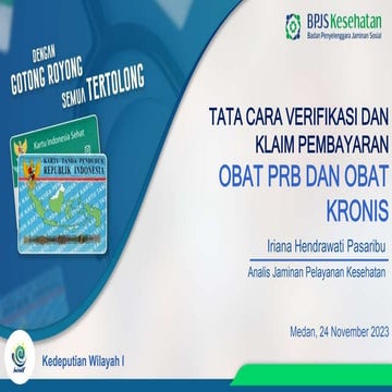 Materi Dinkes - Tata Cara Verifikasi dan Klaim Obat Kronis dan PRB ...