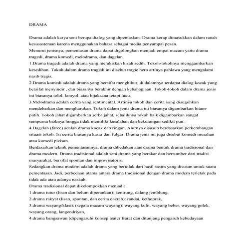 Materi drama siswa | DOCX