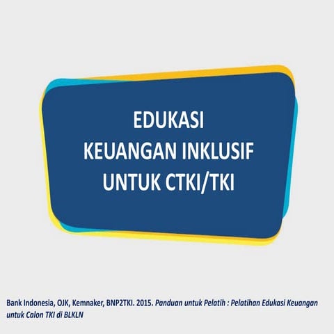Materi Edukasi Keuangan bagi Calon TKI | PDF