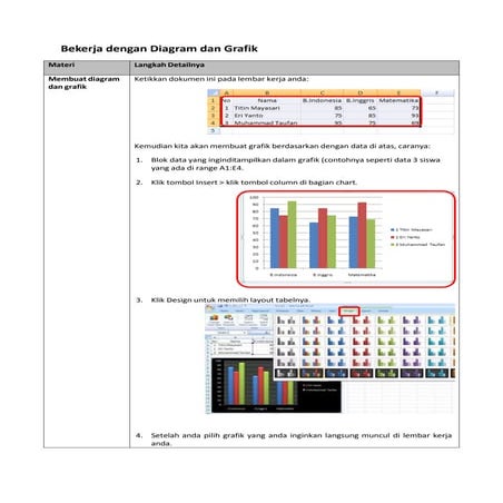 Materi excel diagram | PPTX