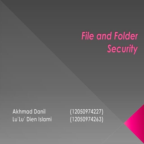 Materi file and folder security | PPTX