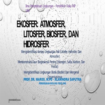 ekosger,atmosfer.,litosfer,biosfer, danhidrosfer | PPTX