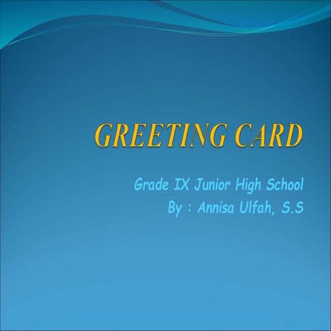 MATERI GREETING CARD KELAS 8.ppt