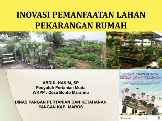 Optimalisasi pemanfaatan lahan pekarangan | PPTX