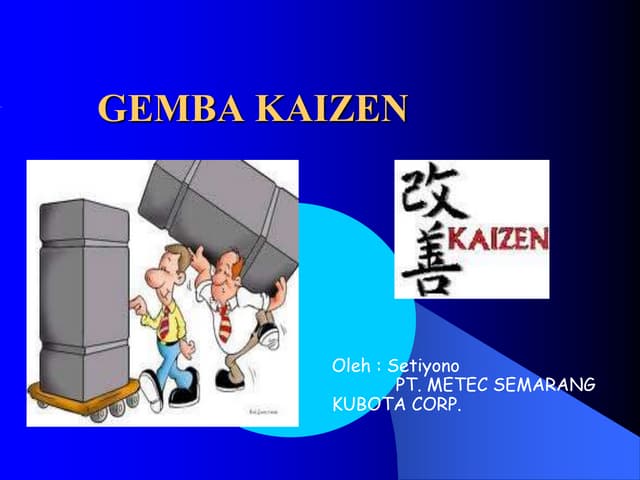 Apa itu Kaizen?, Prinsip & Konsep Kaizen. | PPTX
