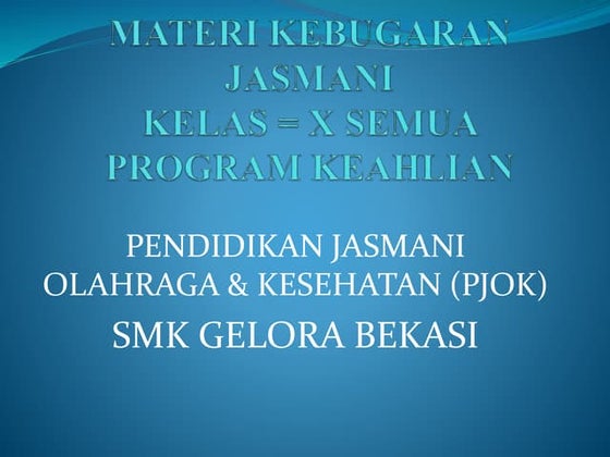 pengukuran kebugaran jasmani metode rockport | PPTX