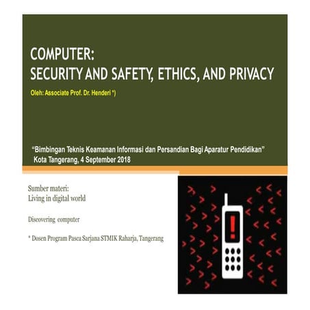 Computer: Security and Safety, Ethics, and Privacy (Diskominfo Kota ...