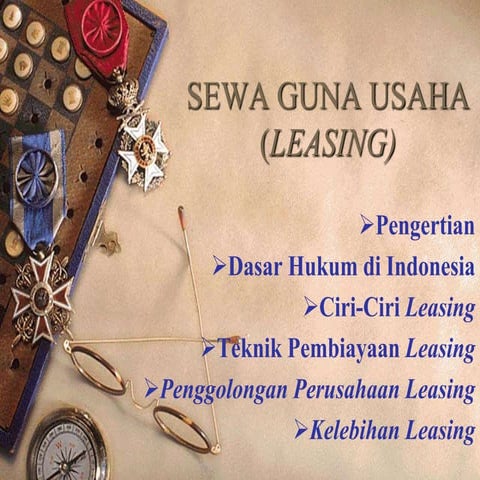 Mata Kuliah BANK dan Lembaga Keuangan - LEASING | PPT