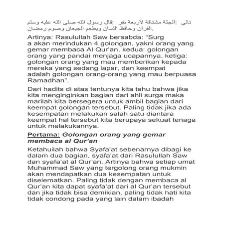 Materi kultum | DOCX