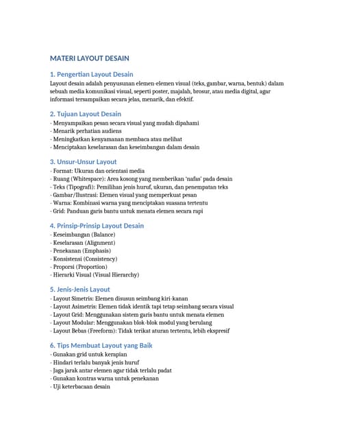 Tata Letak (Layout) dalam Desain Grafis | PPTX